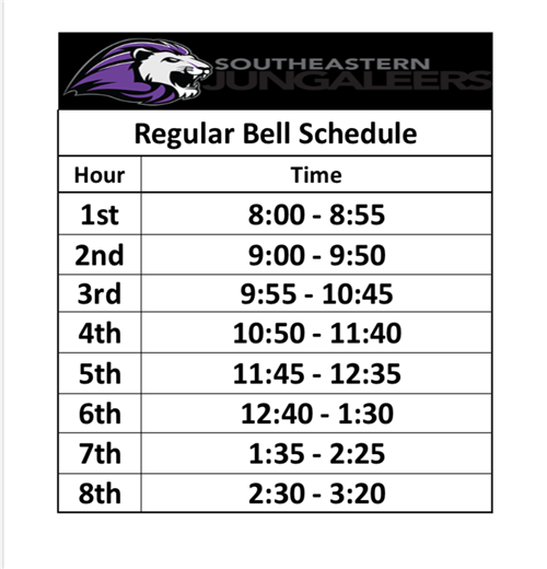 Parent Information / Bell Schedules